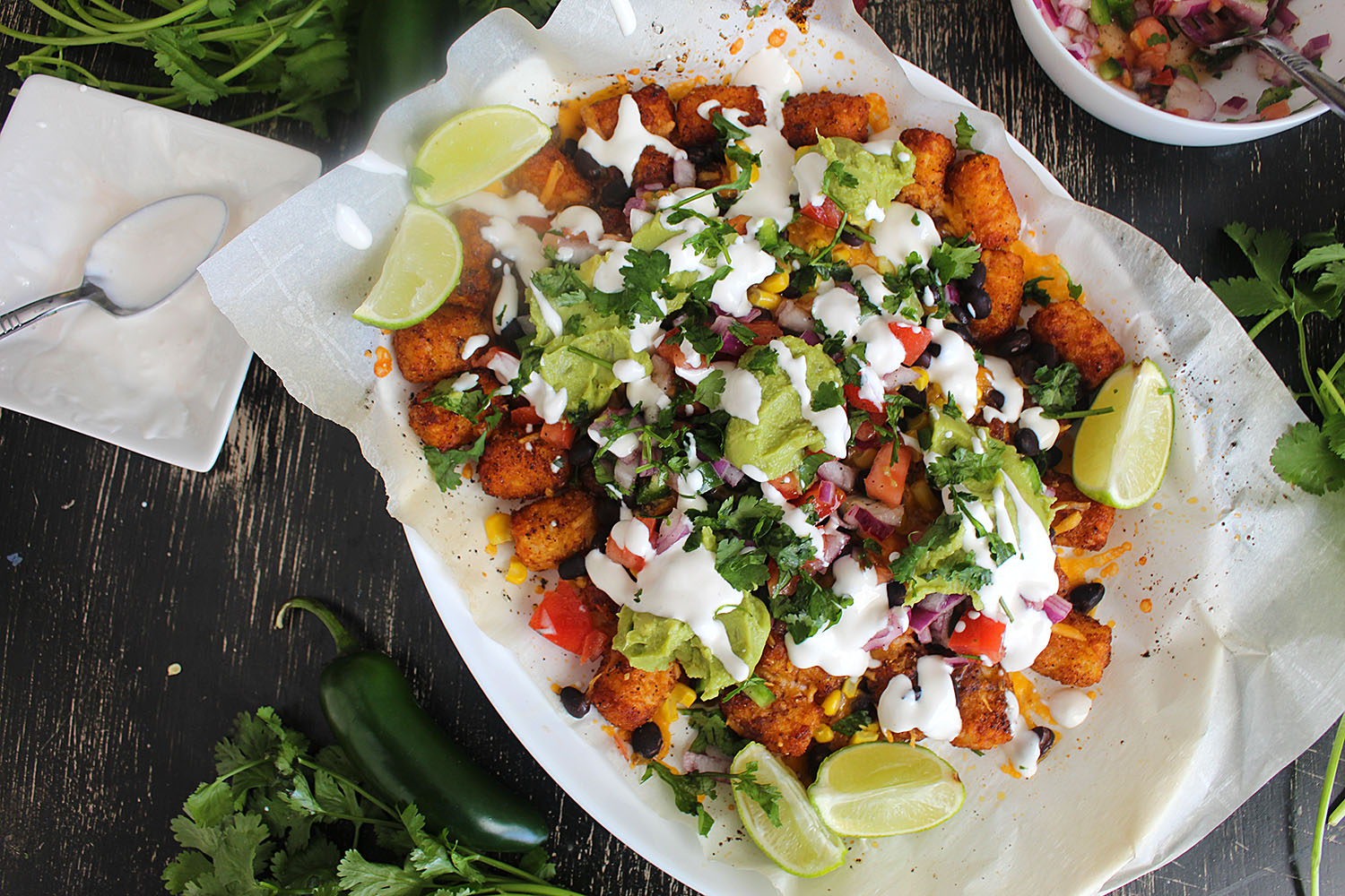 Totchos (Loaded Tater Tot Nachos) – The Mixed Menu
